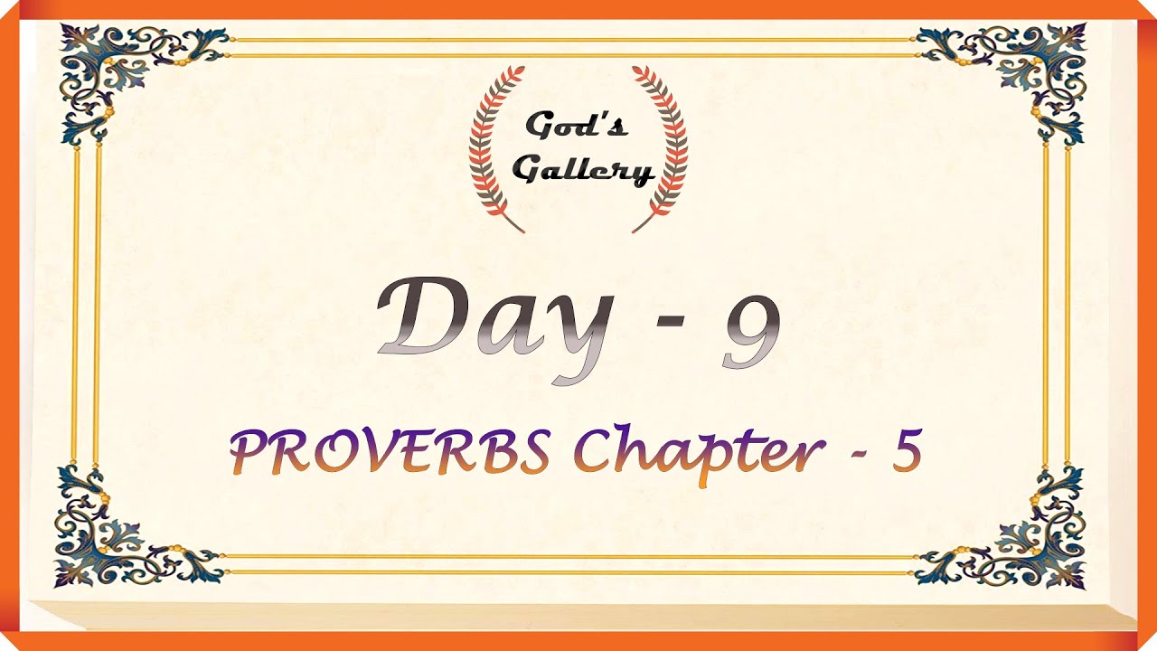 Proverbs chapter - 5 | Bible Audio and Video | with questions... - YouTube