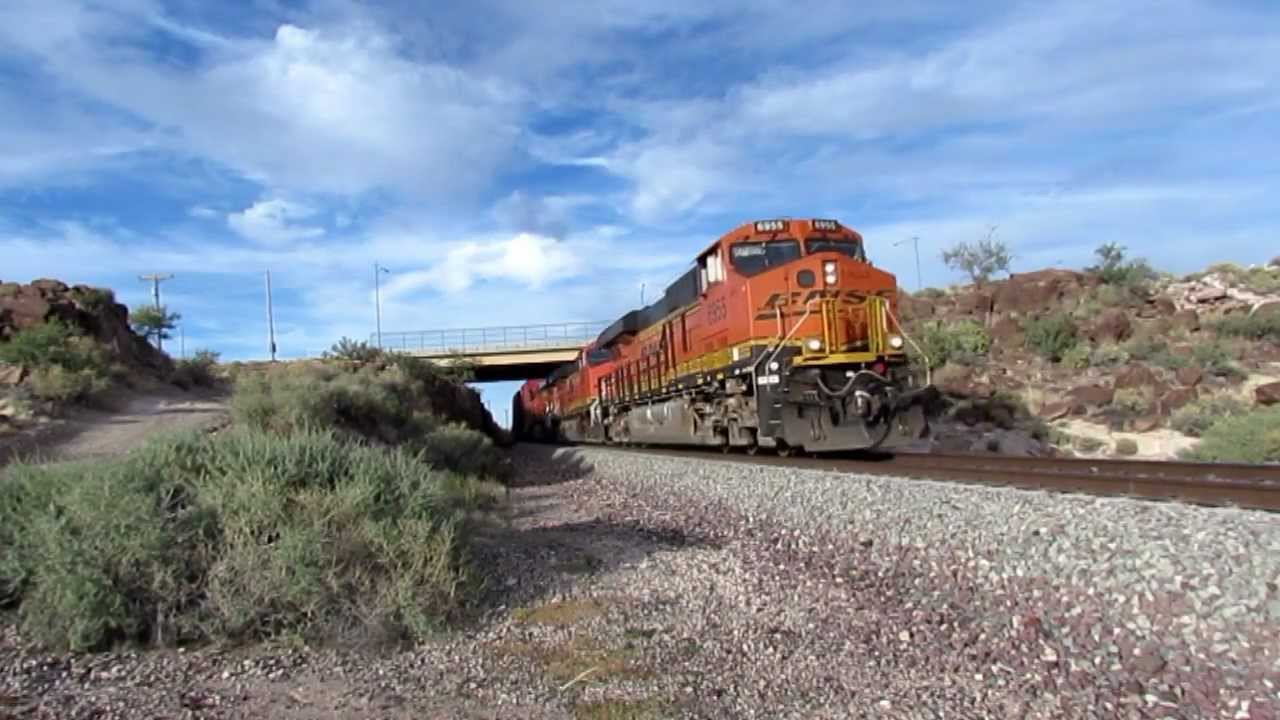 BNSF Railway Train ~ California to Arizona - YouTube