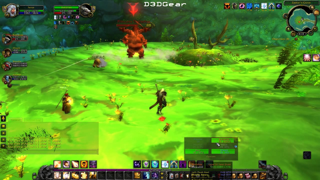 Holy Priest boss:Princess Theradras. World of Warcraft - YouTube