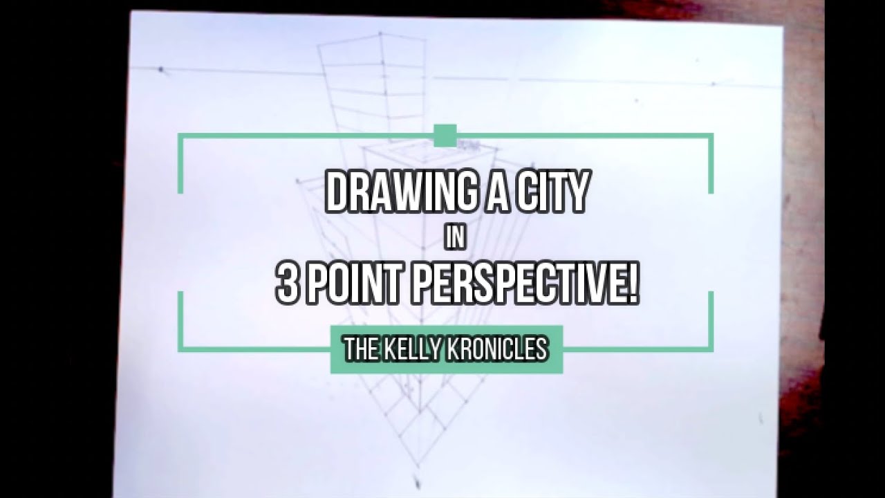 Drawing a City in 3 Point Perspective - YouTube