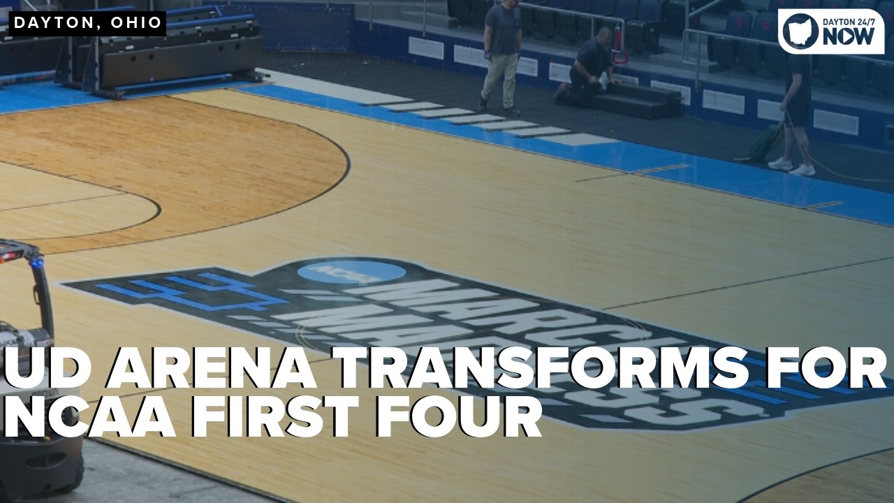 UD Arena transforms for NCAA First Four - YouTube
