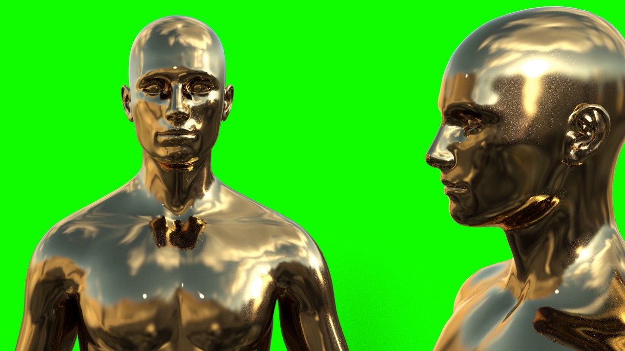 FREE HD Green Screen GOLD MAN - RUNNING - YouTube