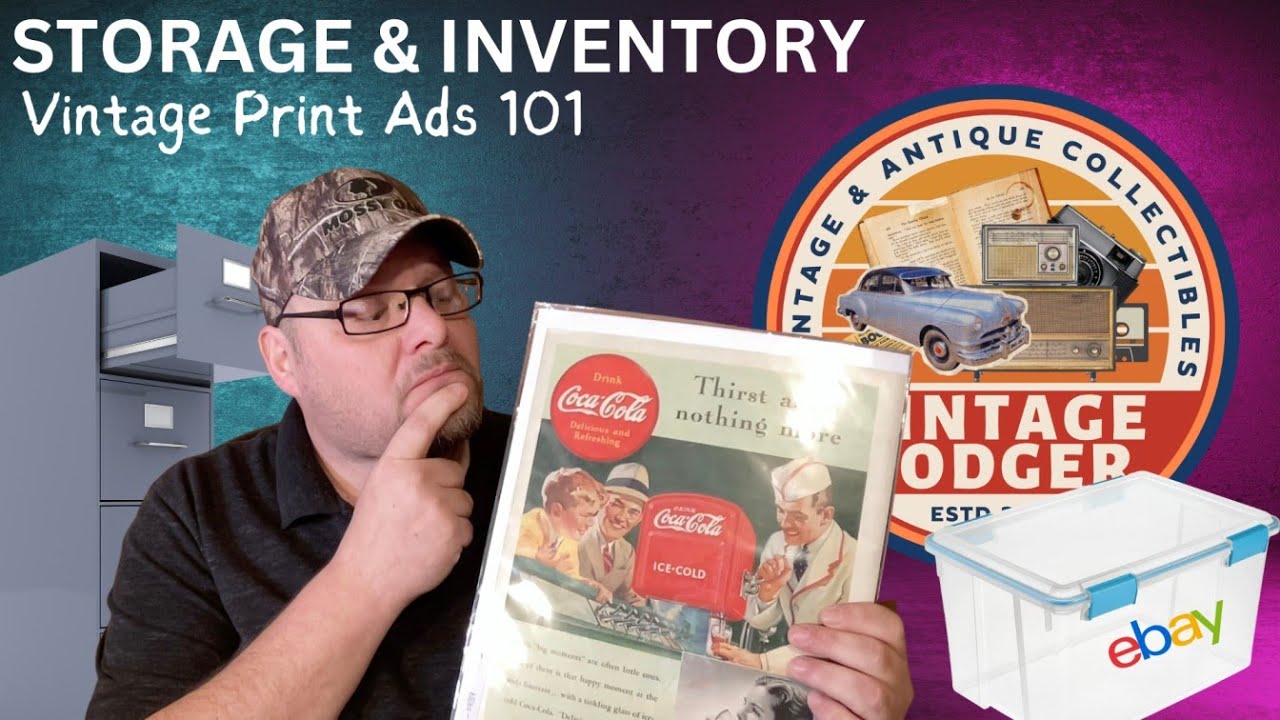 Stoarge and Inventory Tips For Vintage Print Ads - YouTube
