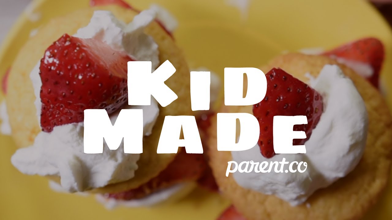 Kid Made - Strawberry Cornbread Shortcake - YouTube