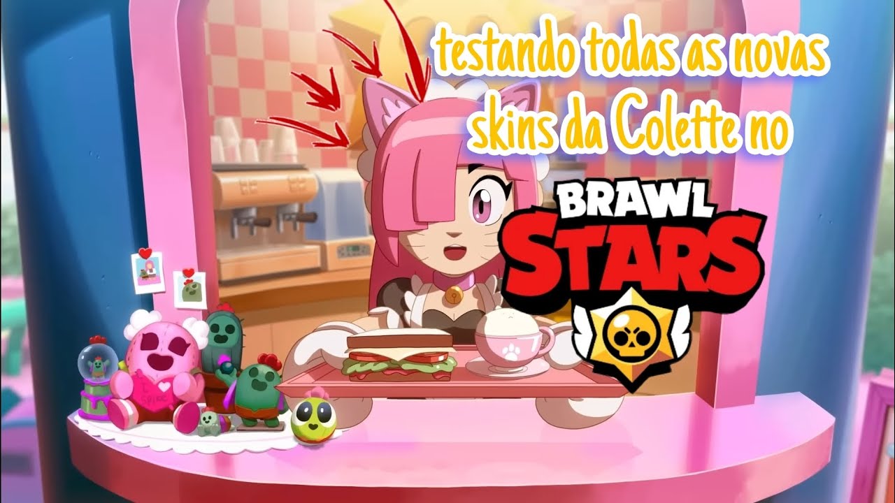 Testei todas as nova skin do brawl pass da colette (brawl stars) - YouTube