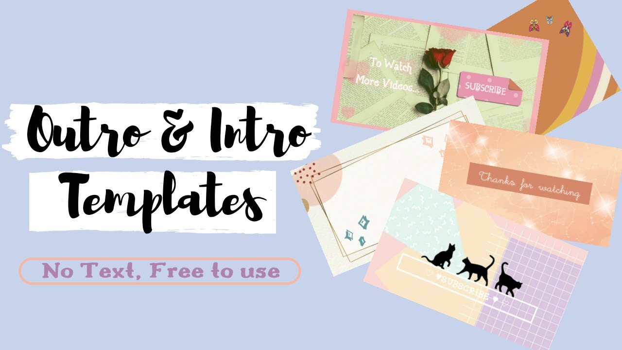 Free Intro & Outro Templates | No text | Aesthetic - YouTube