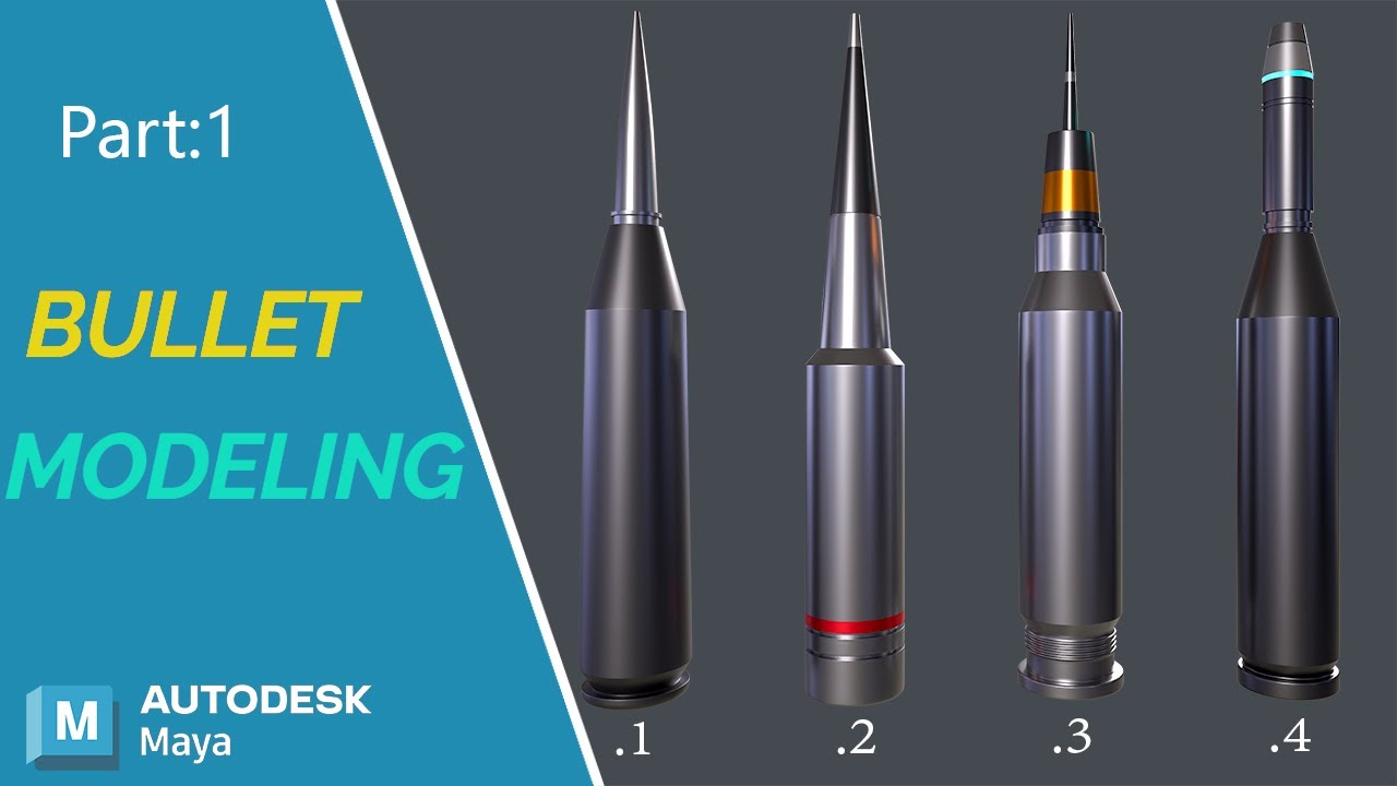 Bullet-1: Maya Bullet Modeling Tutorial | Master 3D Modeling Techniques ...