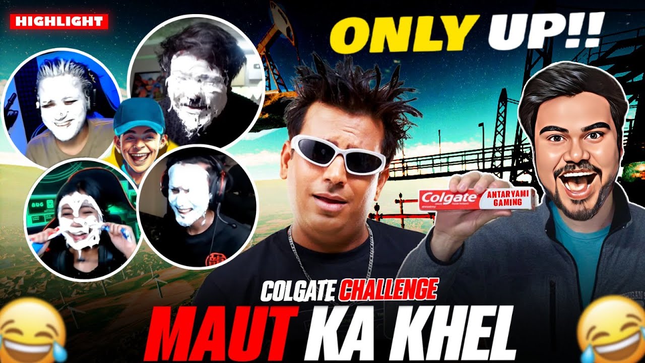 MAUT KA KHEL COLGATE CHALLENGE😂😂 || ONLY UP WITH ANTARYAMI GAMING - YouTube
