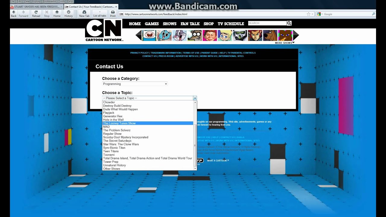 SEND CARTOON NETWORK A MESSAGE ABOUT TOONAMI - YouTube