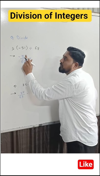 Division of Integers| How to divide two integers ? | #shorts #class7 ...