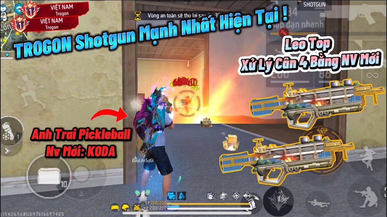 [Free Fire] TROGON Khẩu Shotgun Mạnh Nhất Hiện Tại ?, Leo Top Cân 4 ...