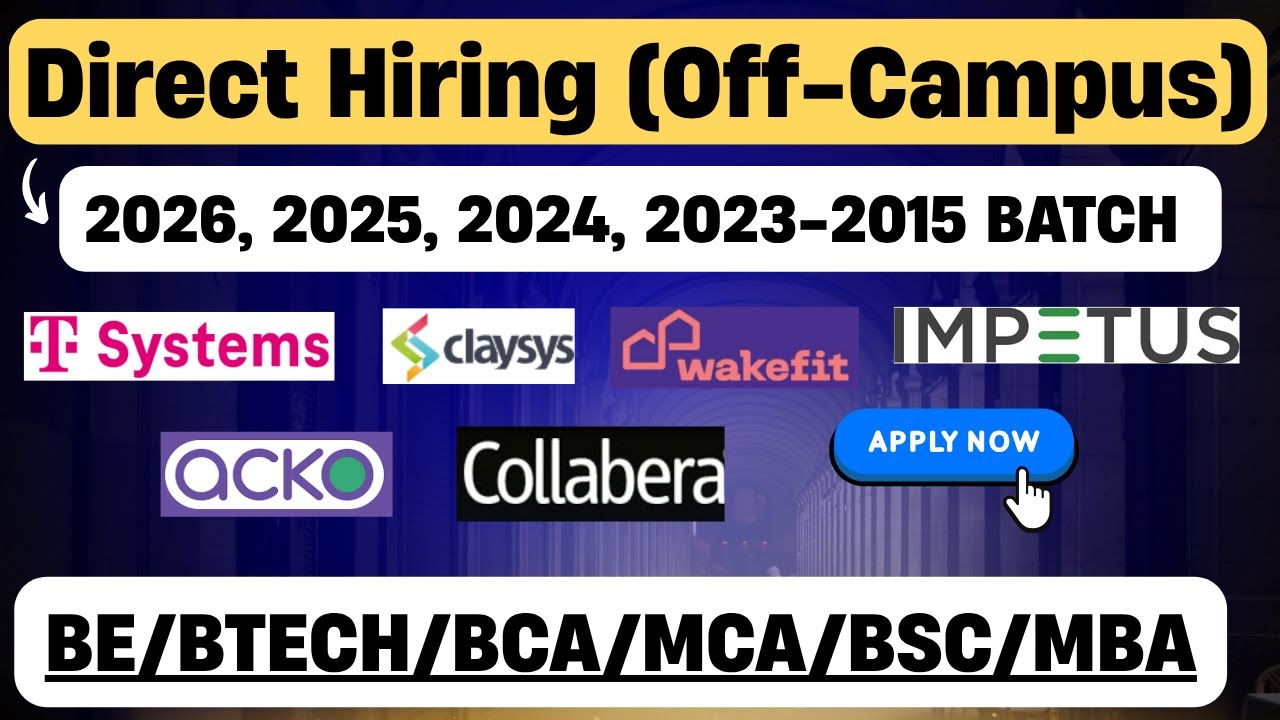 🔥Direct Hiring | 7 Companies Hiring | Off Campus Drive for 2026, 2025 ...