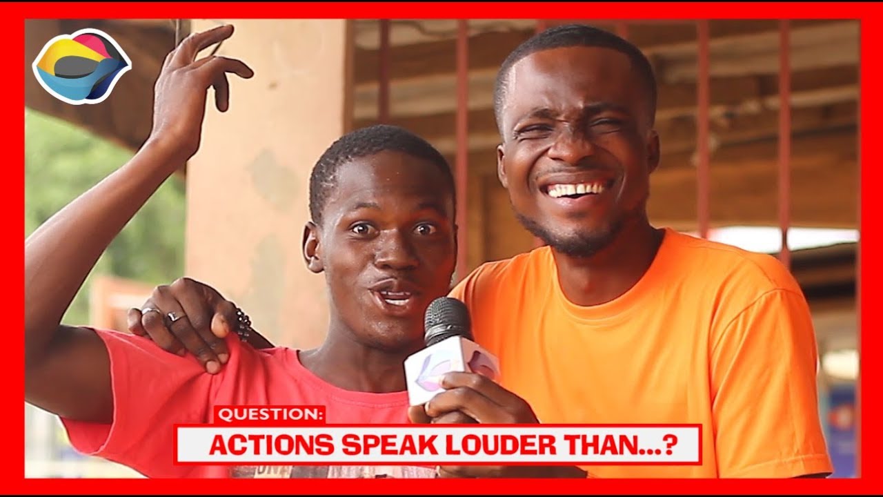 Actions Speak Louder Than...? | Street Quiz | Funny Videos | Funny ...