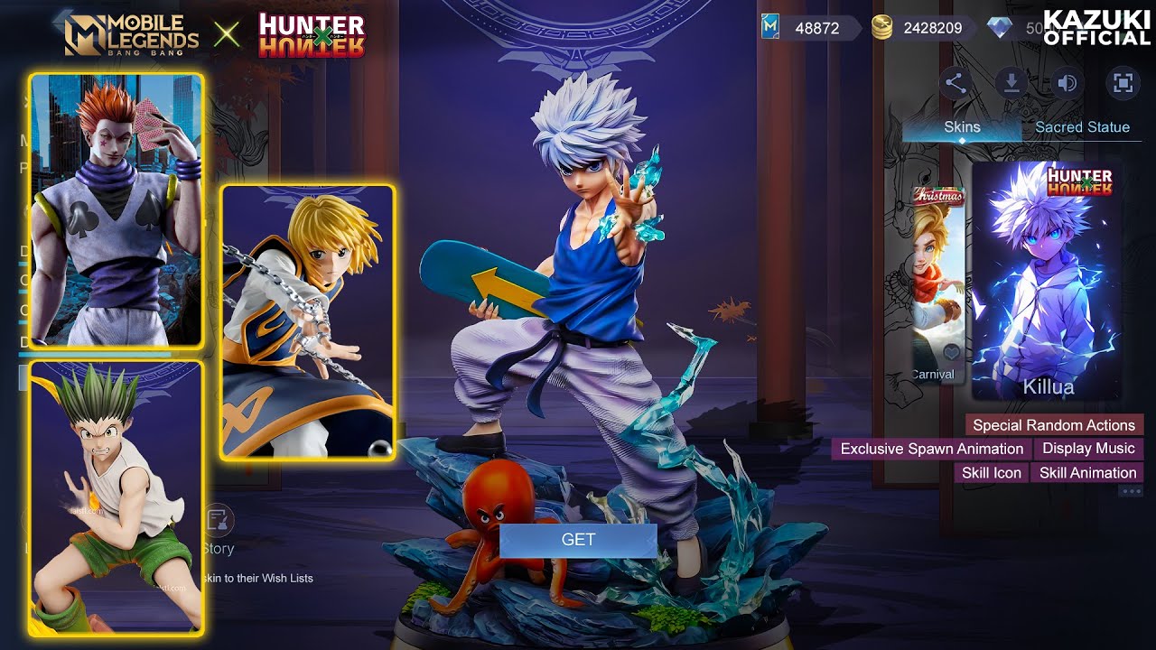 HUNTER X HUNTER COLLAB SKINS REVIEW | JUMP ASSEMBLE | MOBILE LEGENDS ...