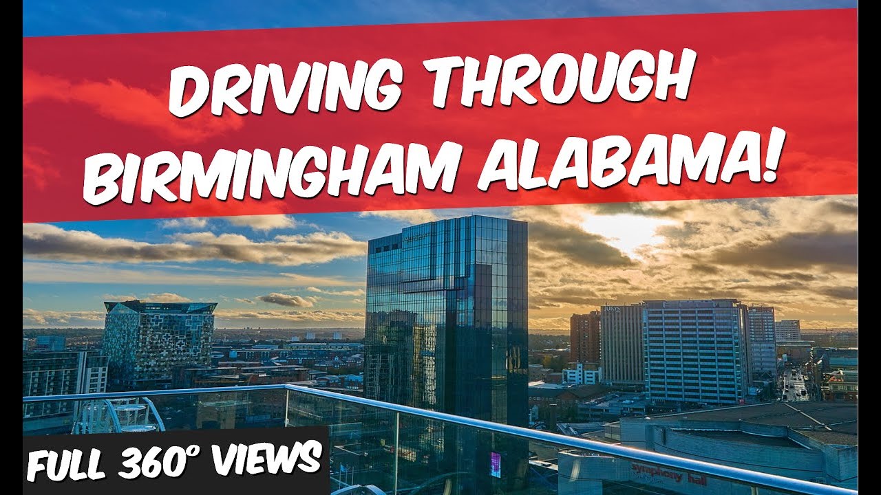 Driving Through Birmingham, Alabama on I-65 and US-280. Full 360° views ...