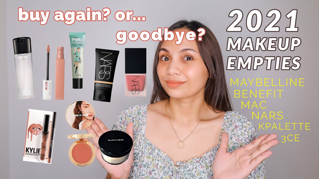 2021 MAKEUP EMPTIES (NARS, MAC, MAYBELLINE, BENEFIT, 3CE & MORE) - YouTube