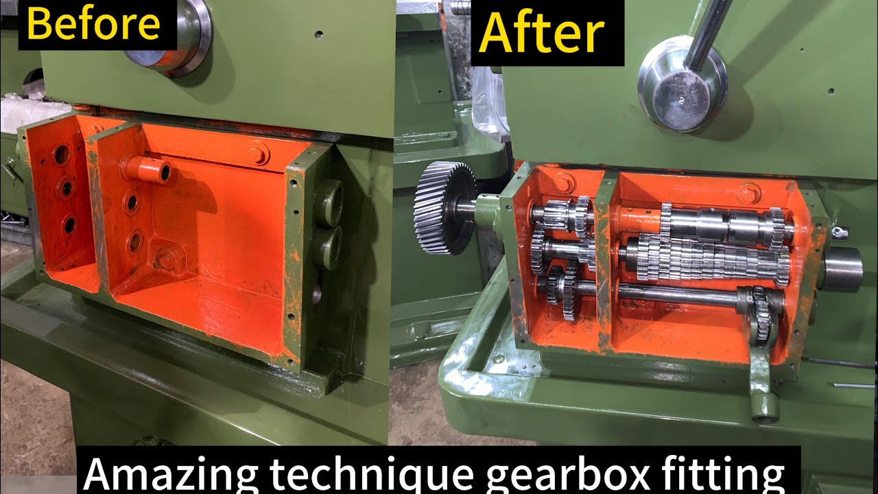 How to make manufacturing gear box part of lathe machine hi class lathe ...
