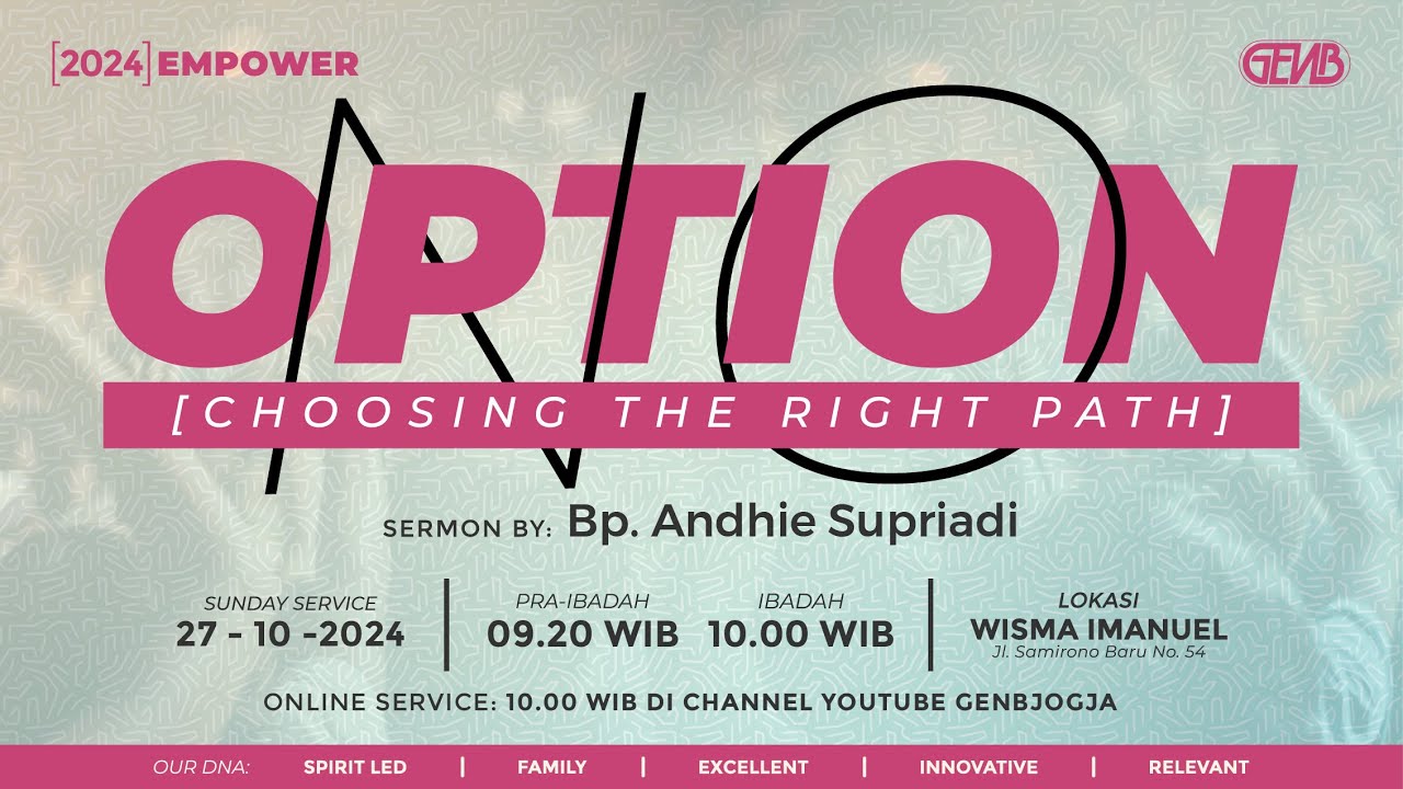NO OPTION | Choosing the Right Path" [ MINISTRY ] | Sunday Service 27 ...