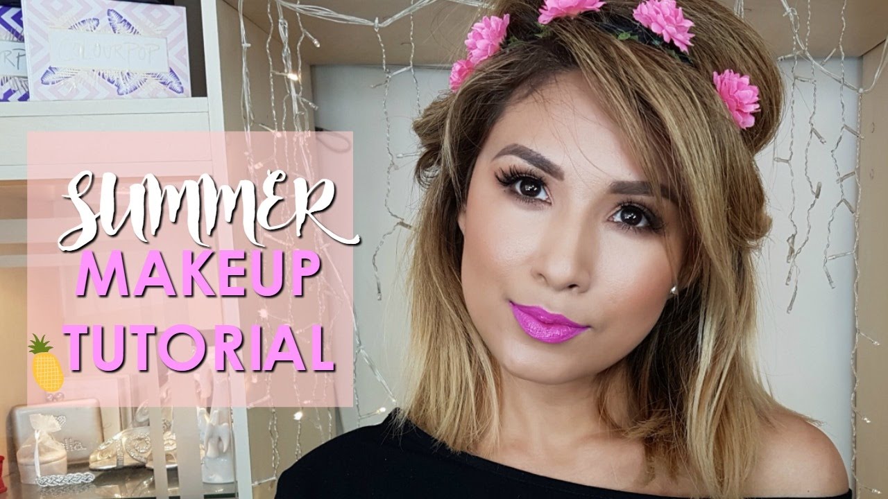 SUMMER MAKEUP TUTORIAL| RUTINA DE MAQUILLAJE PARA EL VERANO 🌞| EVELYN ...