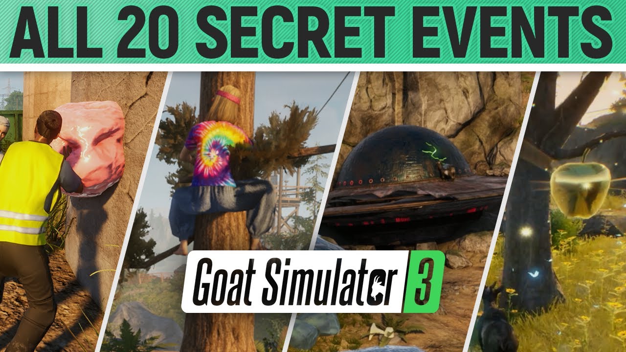 Goat Simulator 3 - All 20 Secret Events - YouTube