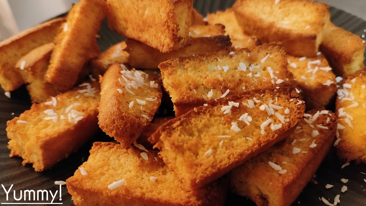 Coconut Cake Rusk | Dry Cake Rusk Recipe For Kids - YouTube