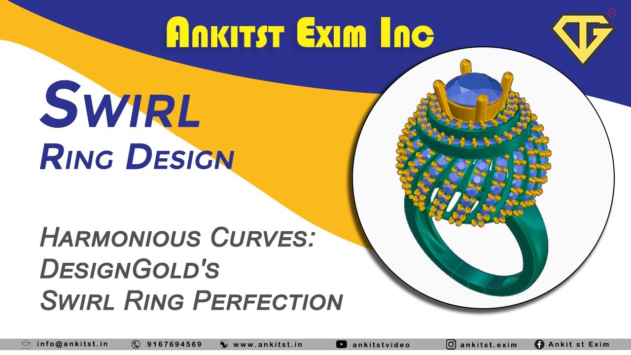 Swirl Ring Design | CAD SOFTWARE | JEWELLERY CAD SOFTWARE | Rhino 3D ...