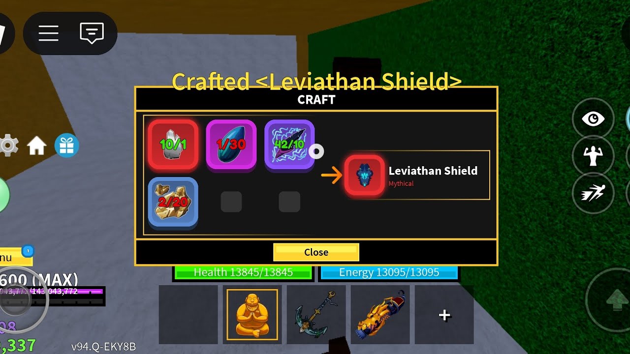 Its Easy ? I crafted levithan shield #bloxfruits - YouTube