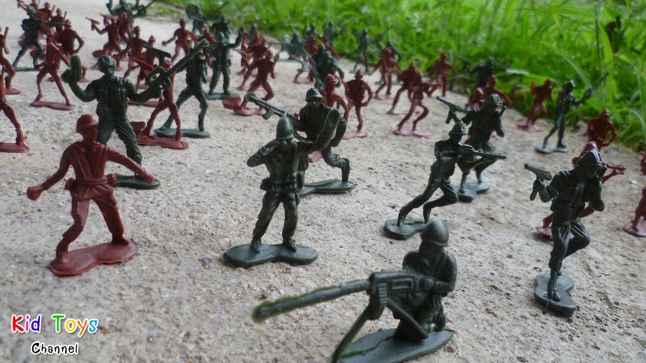 Army command Green & Red Plastic Toy Soldiers Army Men - YouTube