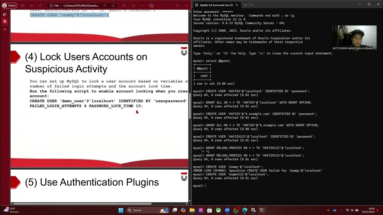 Tugas B MySQL Security MySQL Security Best Practice - YouTube