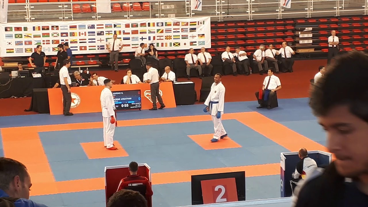 Marino Simone ita vs Horne Jonathan ger in Male Kumite x84 Kg at Serie ...