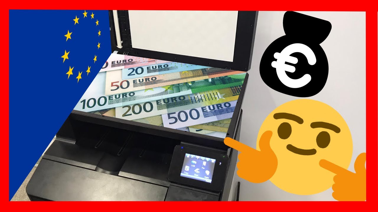 What happens if you photocopy money EURO ?! ???? - YouTube