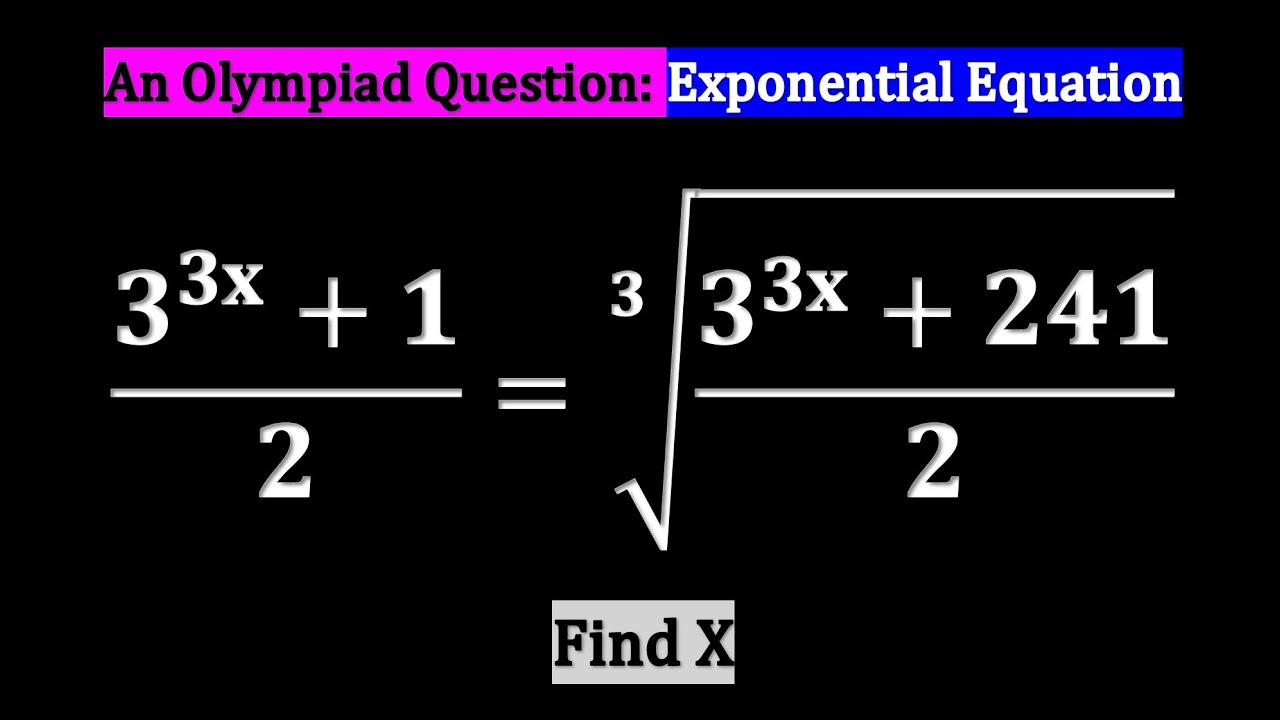 Have you solved such an Interesting Exponents Question?? - YouTube