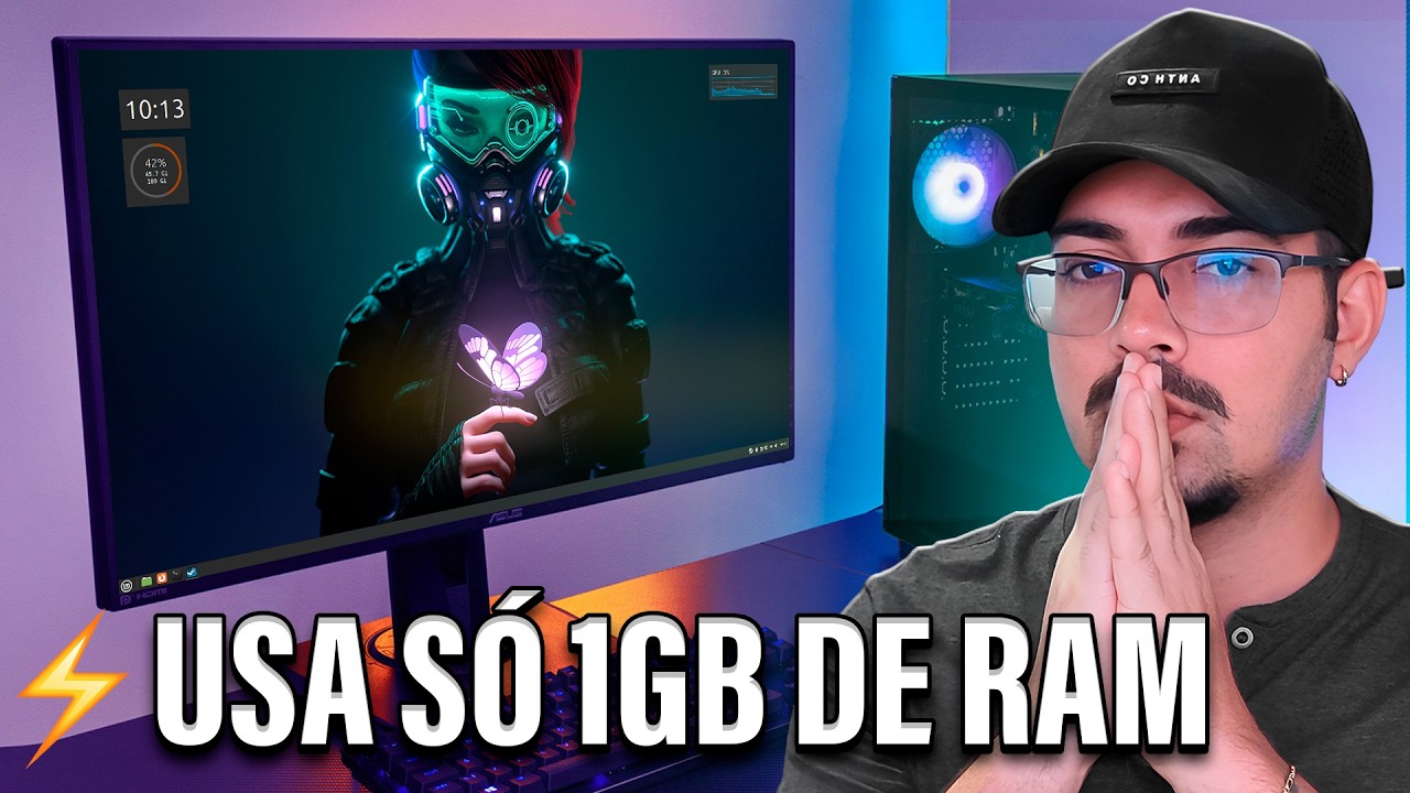Esse Sistema é um MONSTRO de Leveza! 😱 Só 1,2GB RAM e 0% CPU! (Linux ...