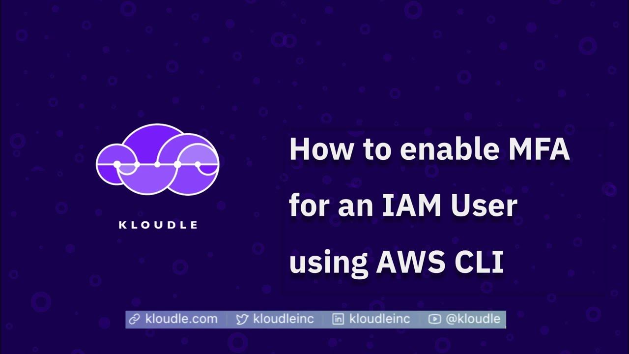 How to enable MFA for an IAM User using AWS CLI - YouTube