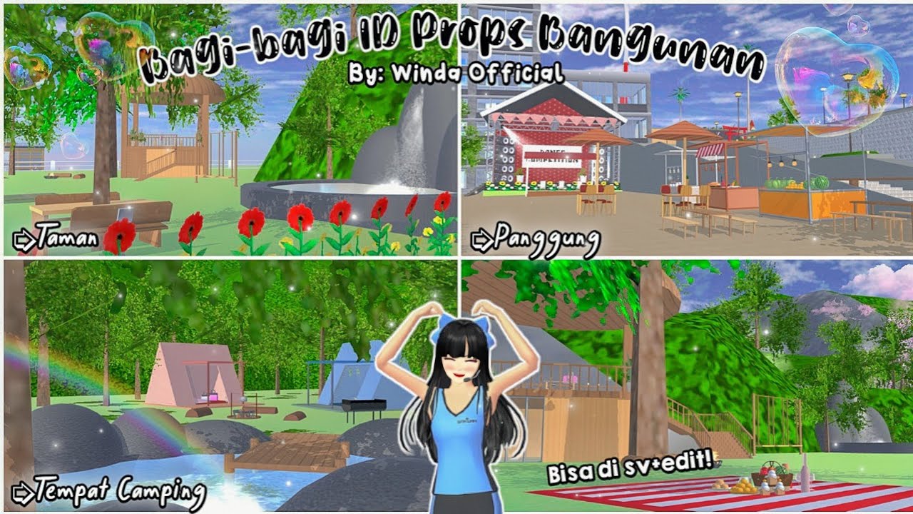 Bagi-bagi ID Props Bangunan yang ada di drama O.F.S || Sakura School ...