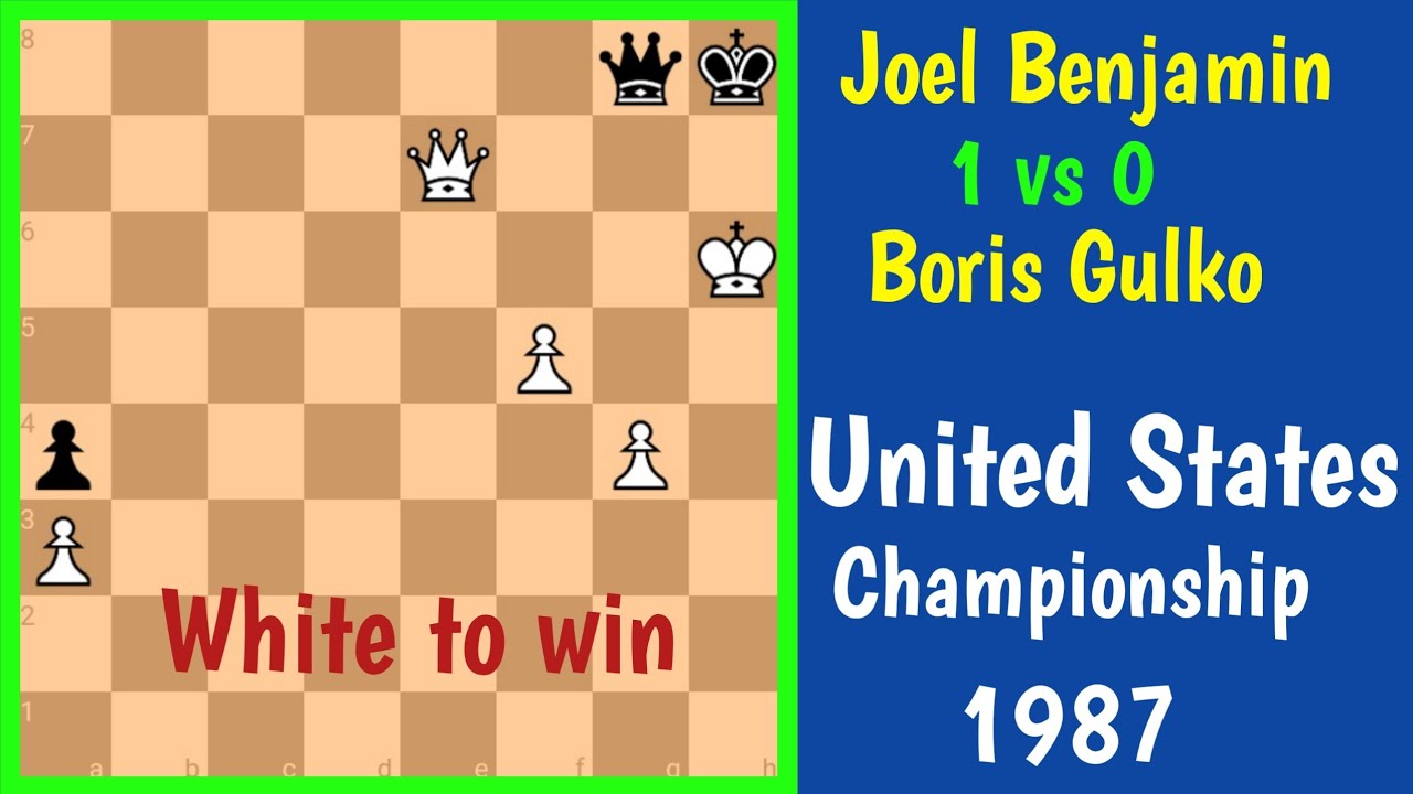 Joel Benjamin vs Boris Gulko || United States Championship, 1987 #chess ...
