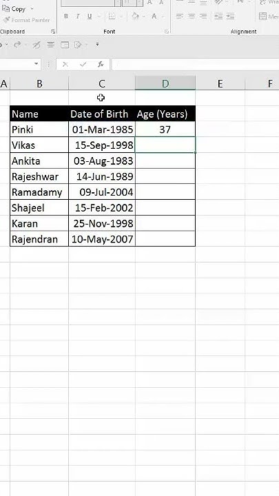 How to Find Age in Excel - Excel Shorts (Microsoft Office Tutorials) - YouTube