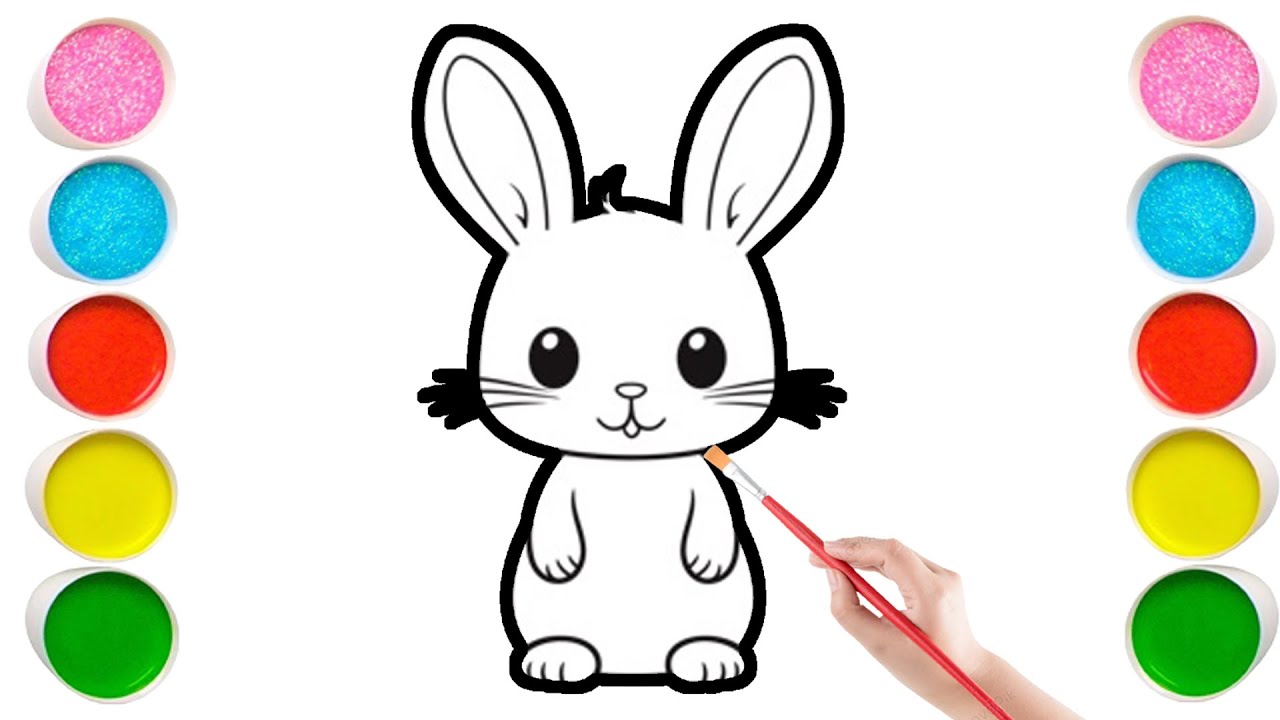 HOW TO DRAW A EASTER BUNNY EASY || MAGIC FINGERS | EASY DRAWING WITH ...