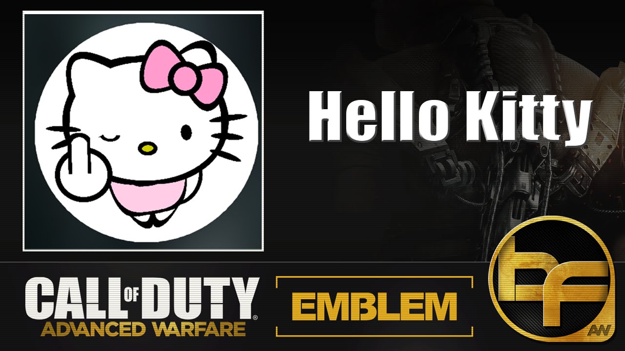 COD Advanced Warfare Emblem Tutorial #3 - Hello Kitty By MissMaxinima ...