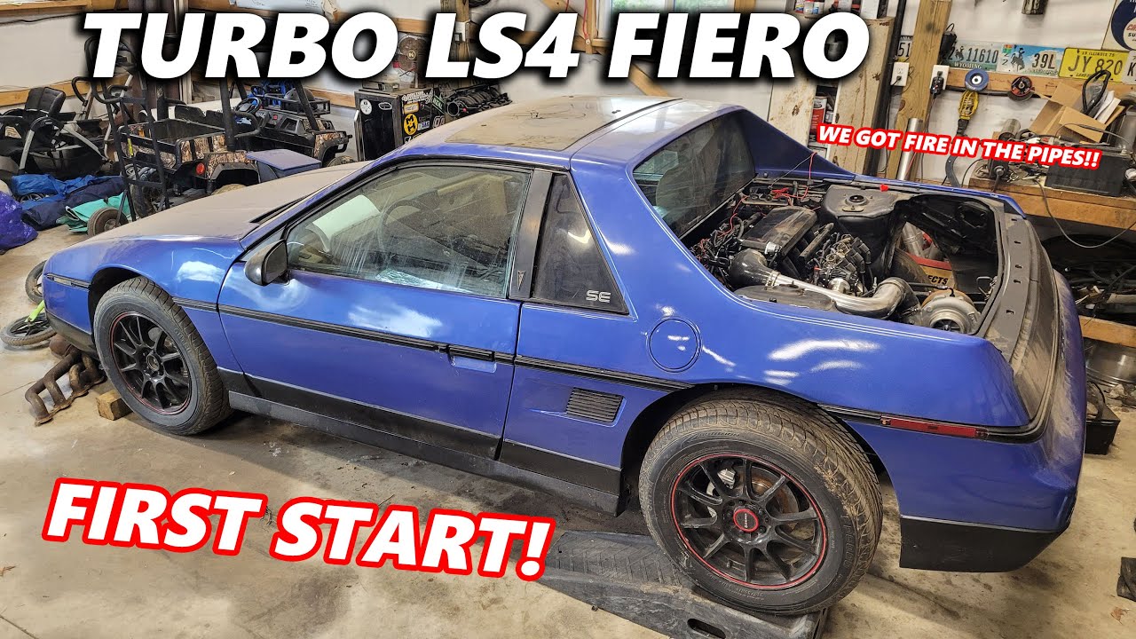 IT FINALLY RUNS!! Turbo LS Pontiac Fiero First Start! - YouTube