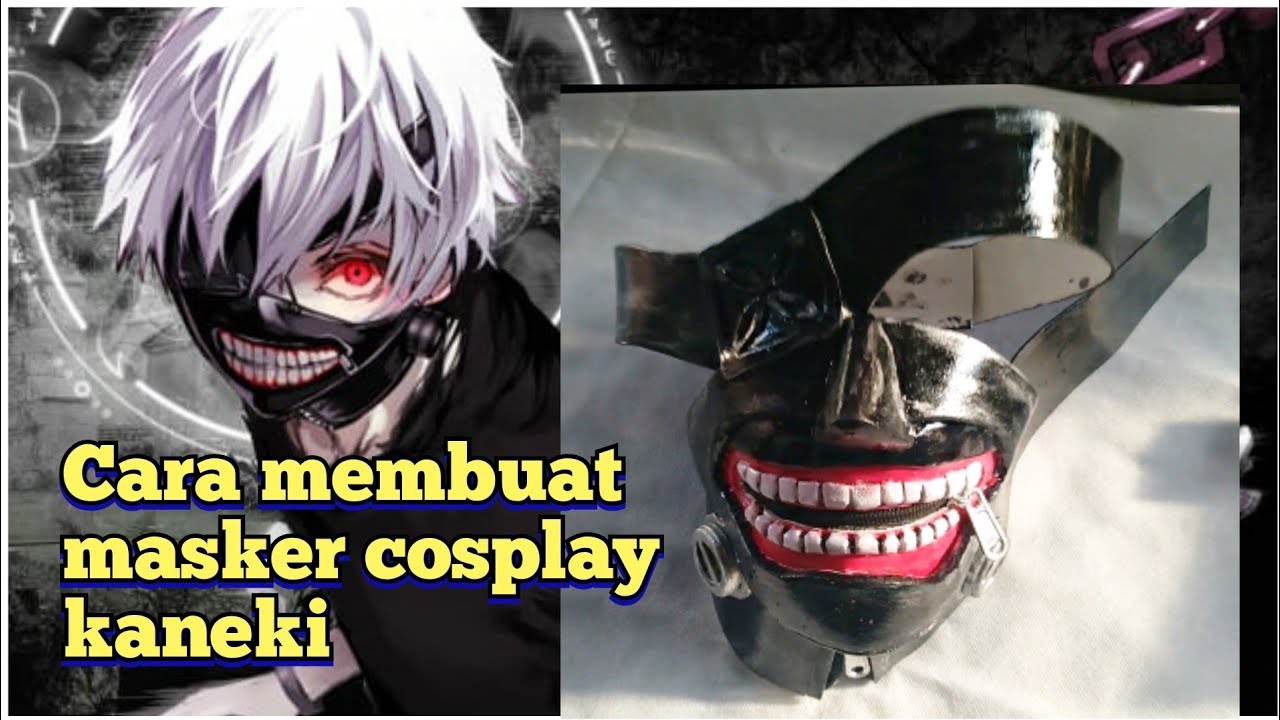 Cara membuat masker kaneki | anime, wibu | banjar cosplay - YouTube