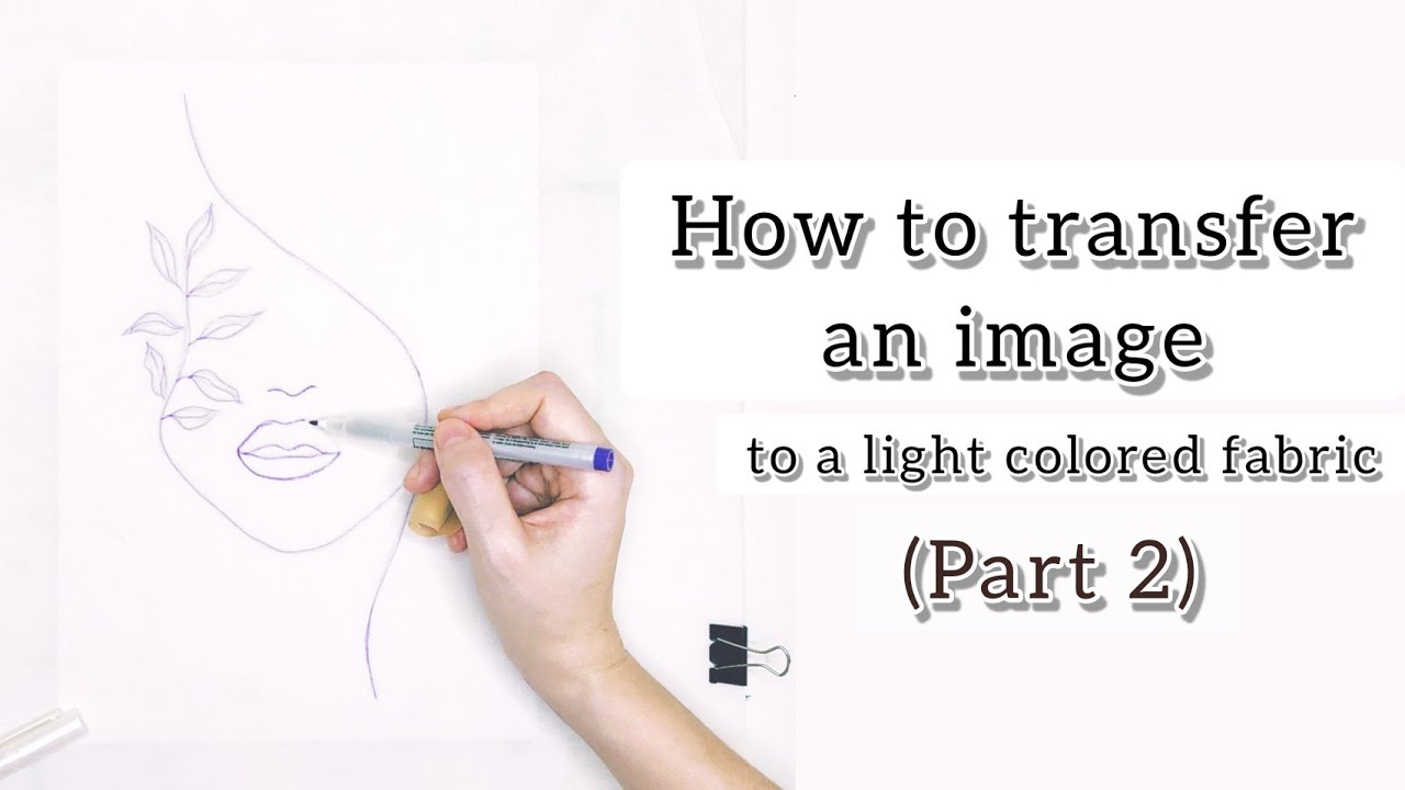 Image tracing technique for light fabrics (Part 2) | Project 1| Lesson ...