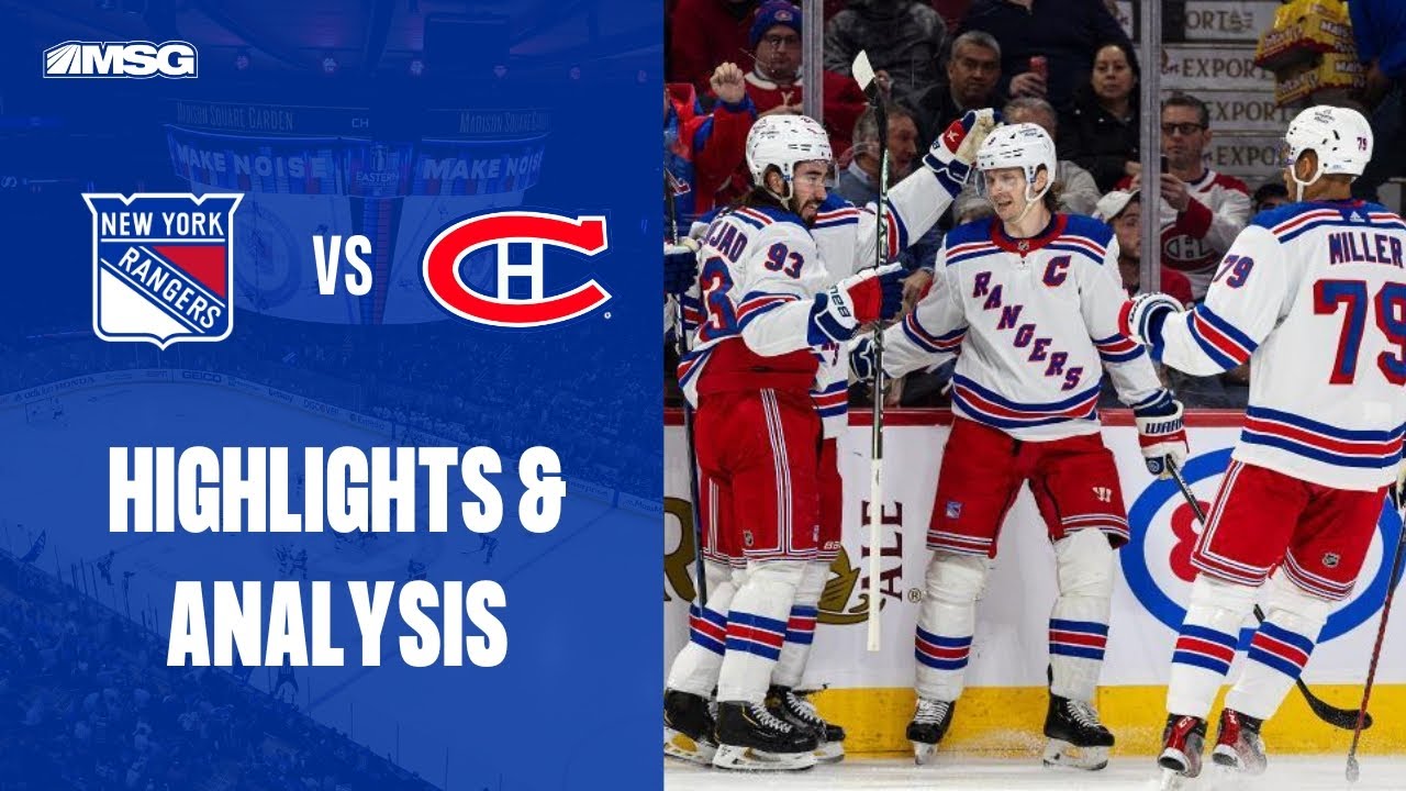 Rangers win third game in a row with 4-1 win over Montreal | New York ...