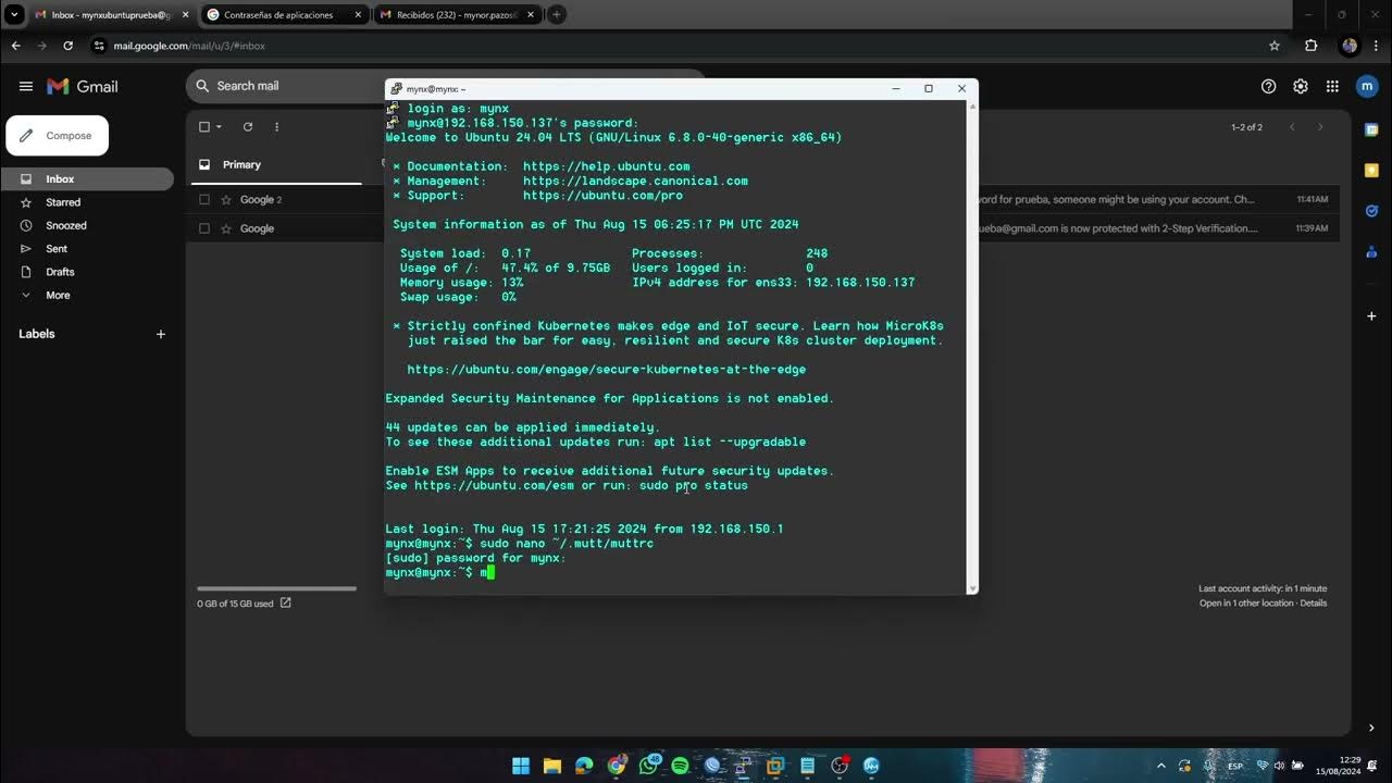 IMAP EN UBUNTU SERVER - YouTube