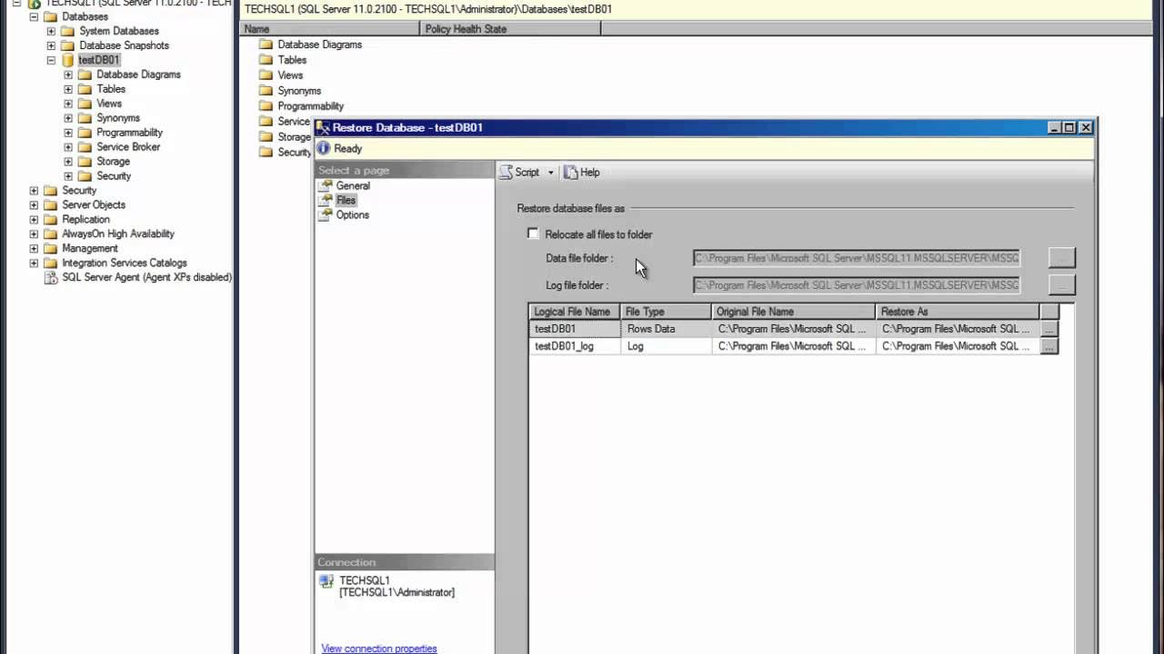 How To Restore SQL Server Database - YouTube