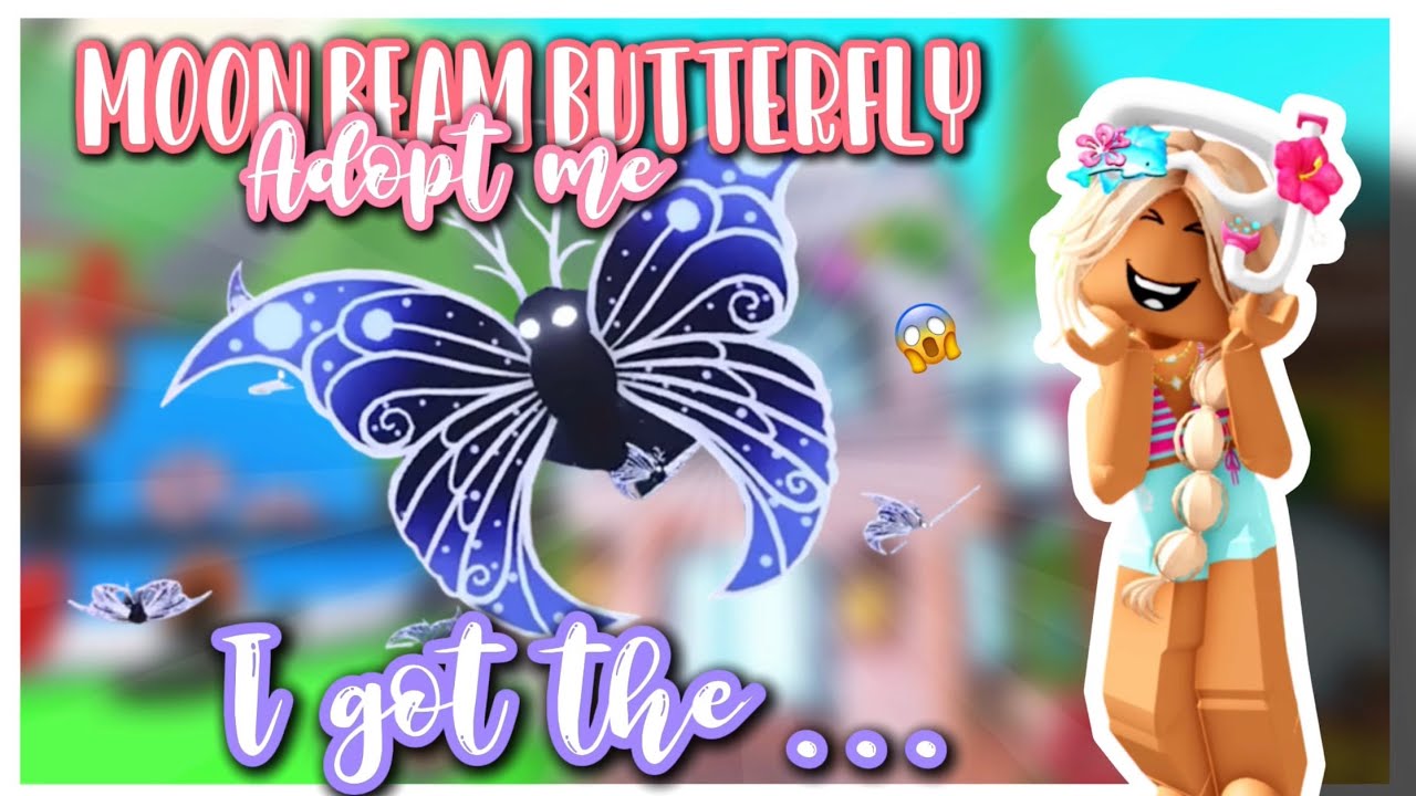 I got the Moon beam butterfly in adopt me !!! - YouTube