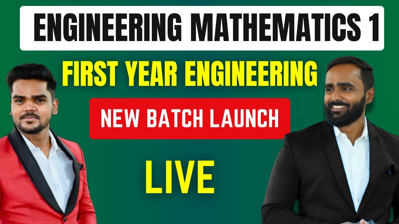 🔴 LIVE |ENGINEERING MATHEMATICS 1|NEW BATCH LAUNCH|PRADEEP GIRI SIR ...