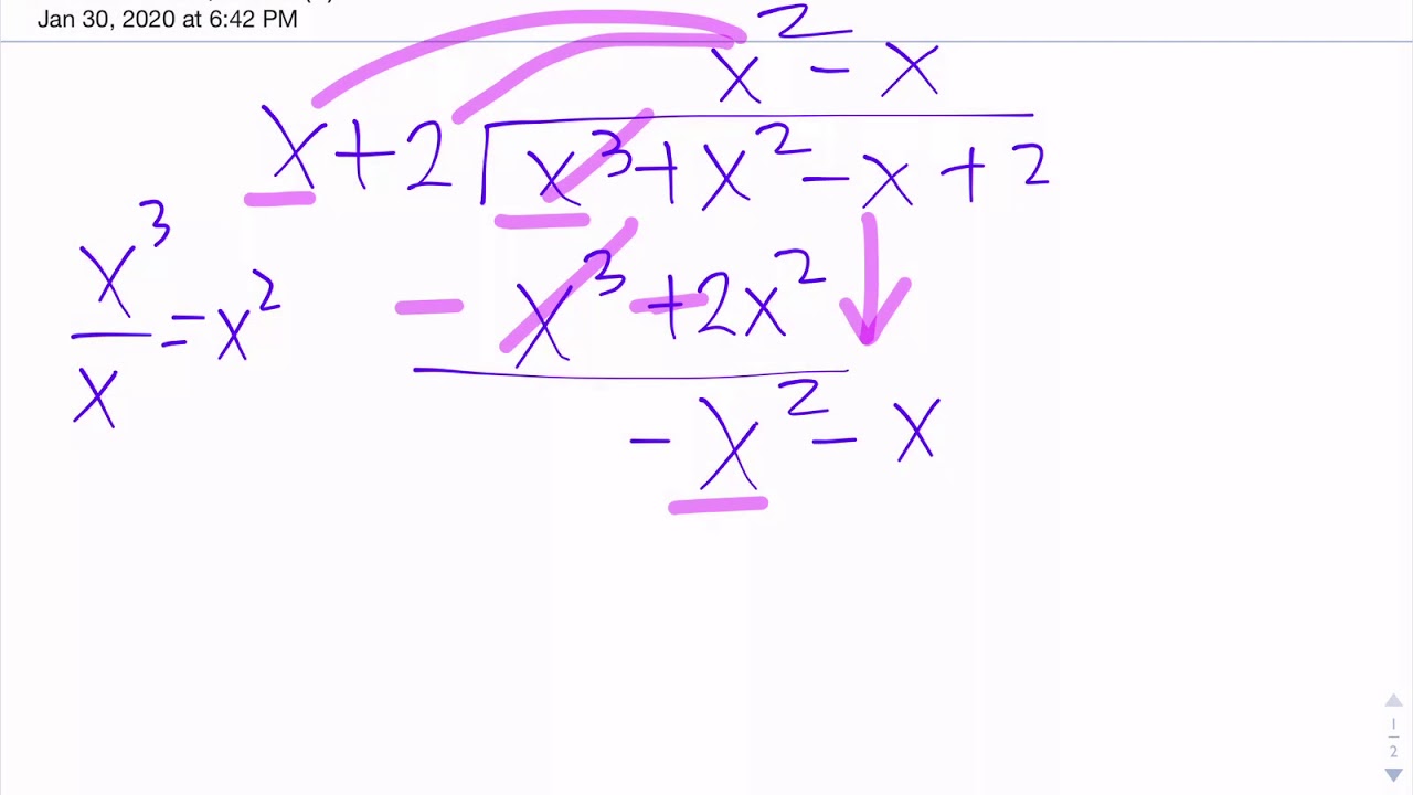 Poly Long Division VL - YouTube