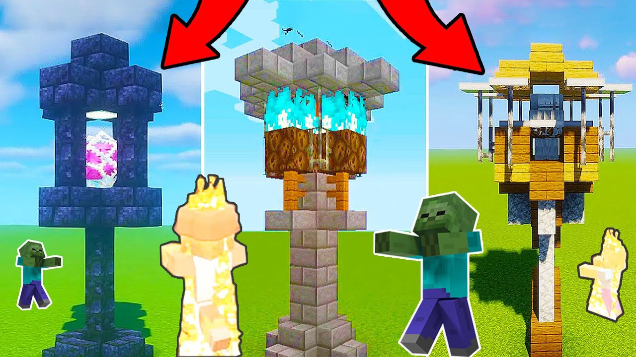 Minecraft's Most Safest Defense Tower! - YouTube