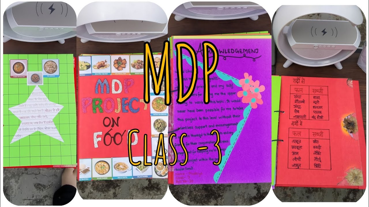 MDP Project | TOPIC - FOOD | Class 3 | 2024-25 #mdp #project #creative ...